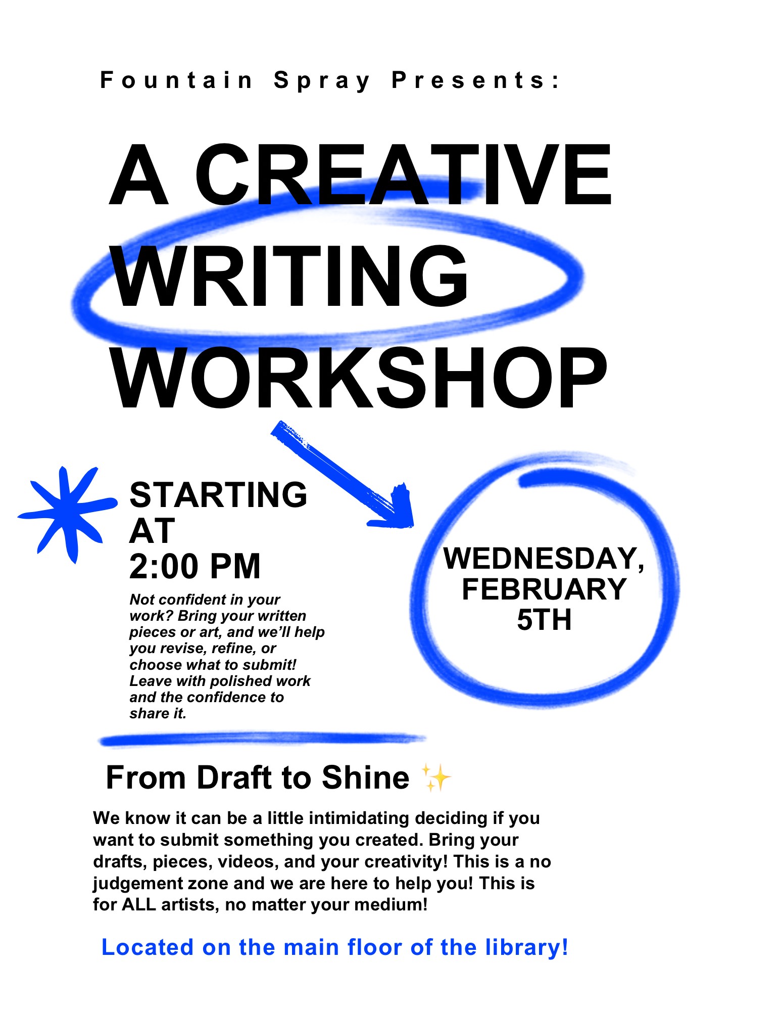 Fountain Spray - Writing